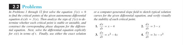 Solved In Problems I through 12 first solve the equation | Chegg.com