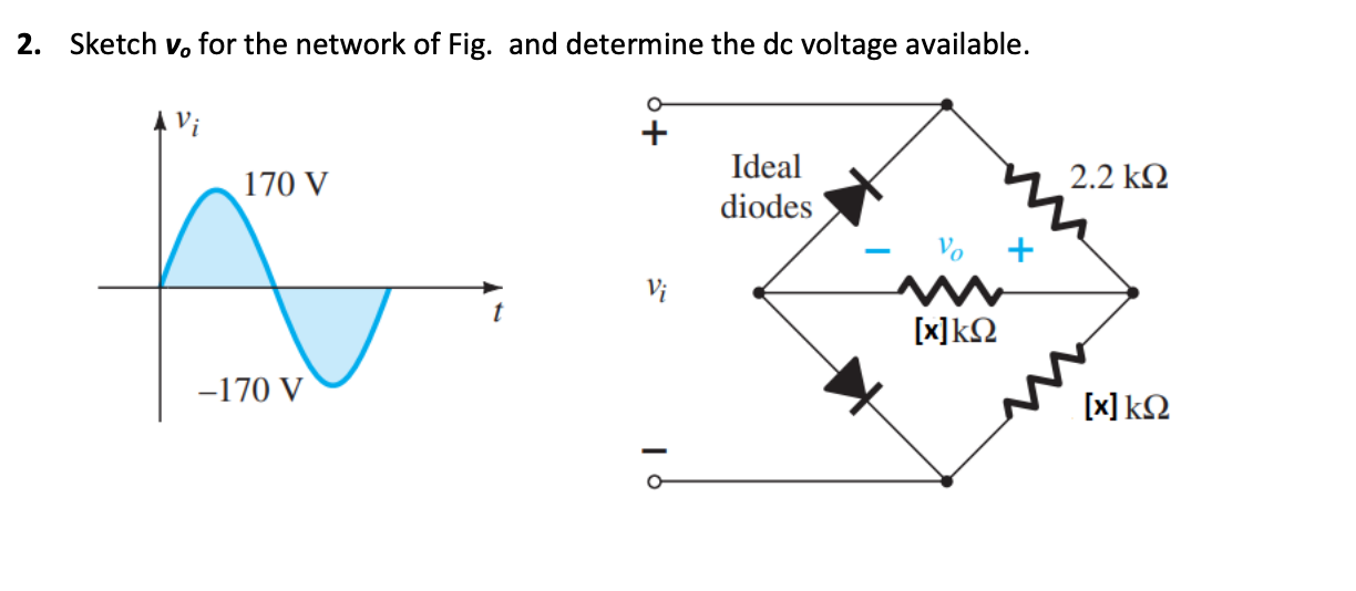 Solved Sketch vo ﻿for the network of Fig. and determine the | Chegg.com
