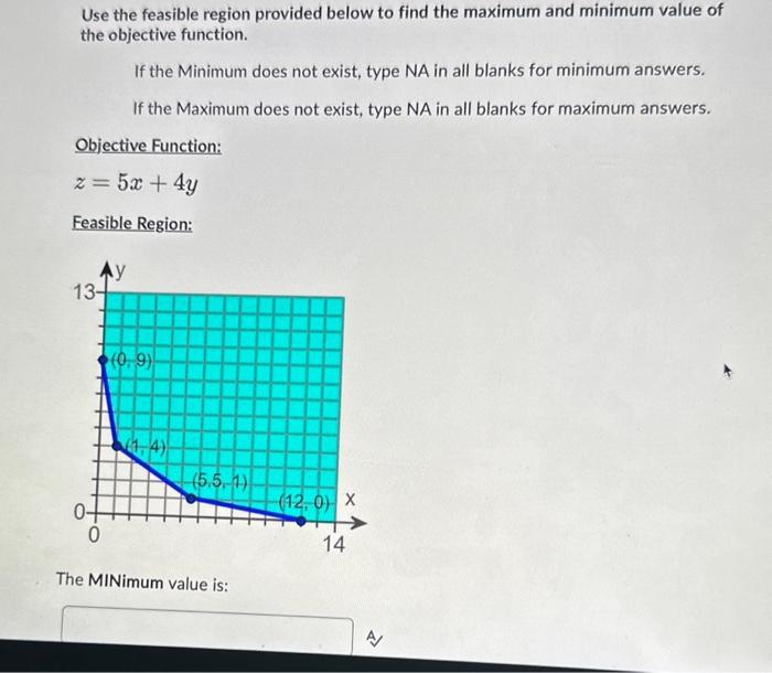 Solved Use the feasible region provided below to find the | Chegg.com
