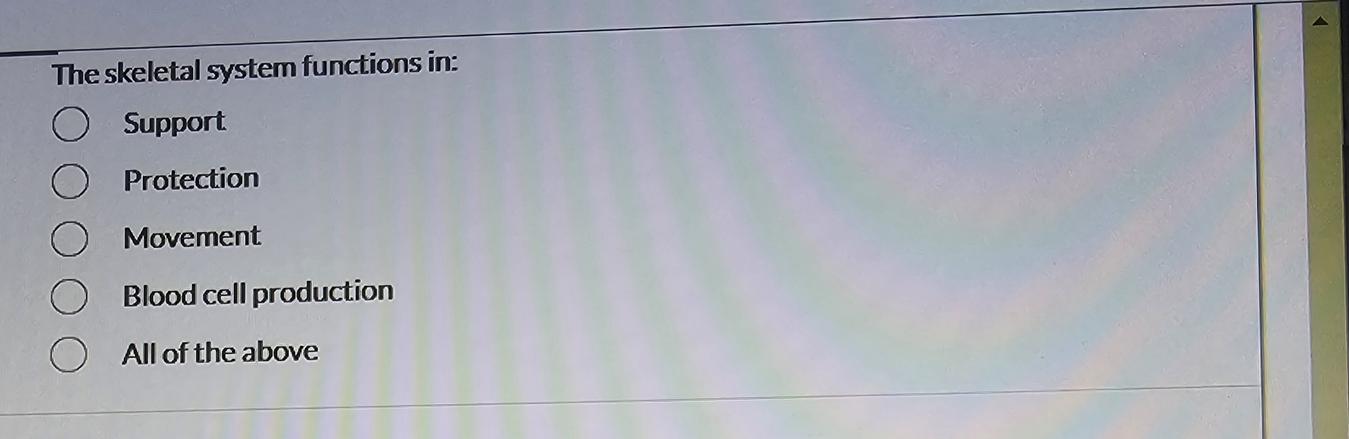 Solved The skeletal system functions | Chegg.com