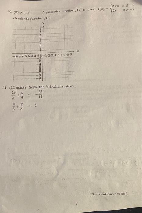 Solved (gof)(x) Domain: 6. (22 points) Use the given graph | Chegg.com