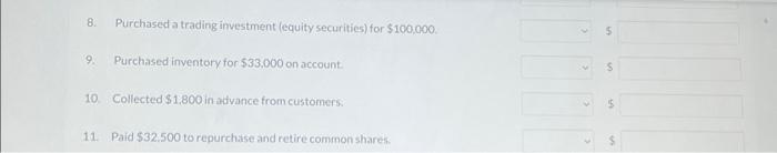 Solved Sheridan Corporation had the following transactions: | Chegg.com