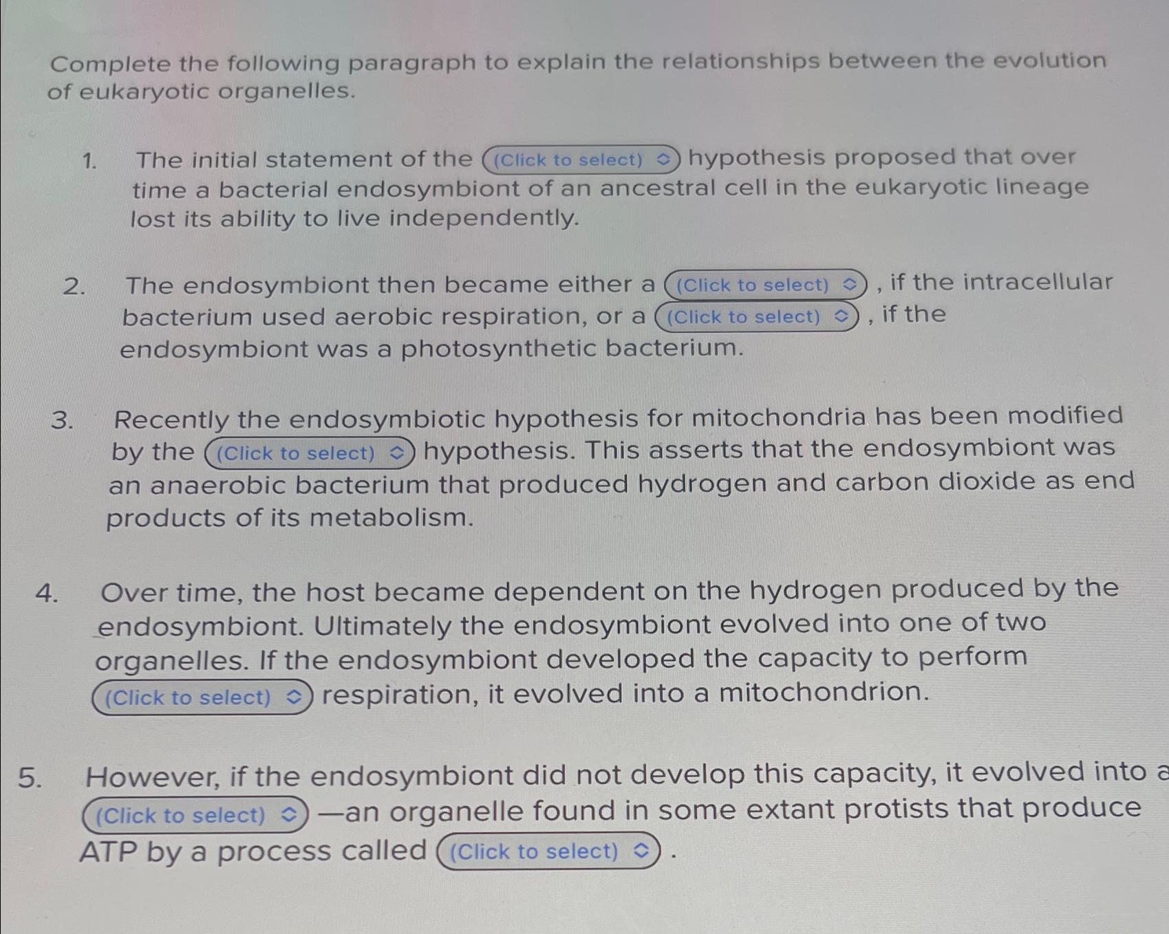 Solved Complete the following paragraph to explain the | Chegg.com