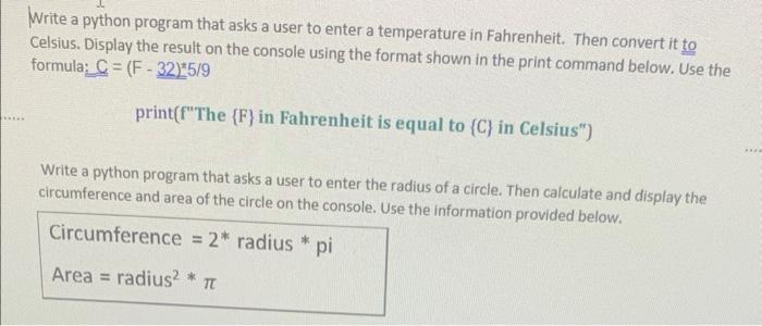 Solved Write a python program that asks a user to enter a | Chegg.com