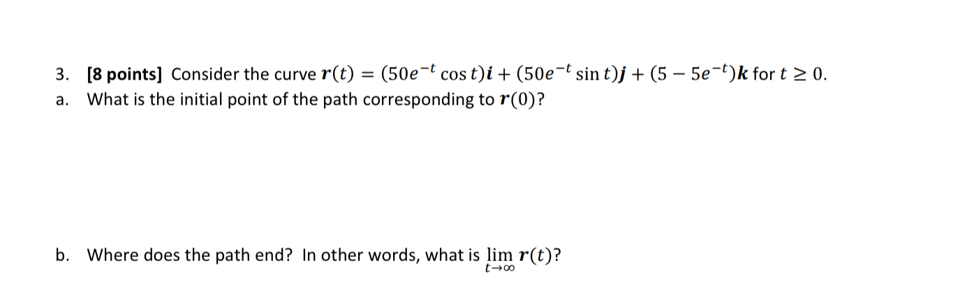 Solved [8 ﻿points] ﻿Consider the curve | Chegg.com