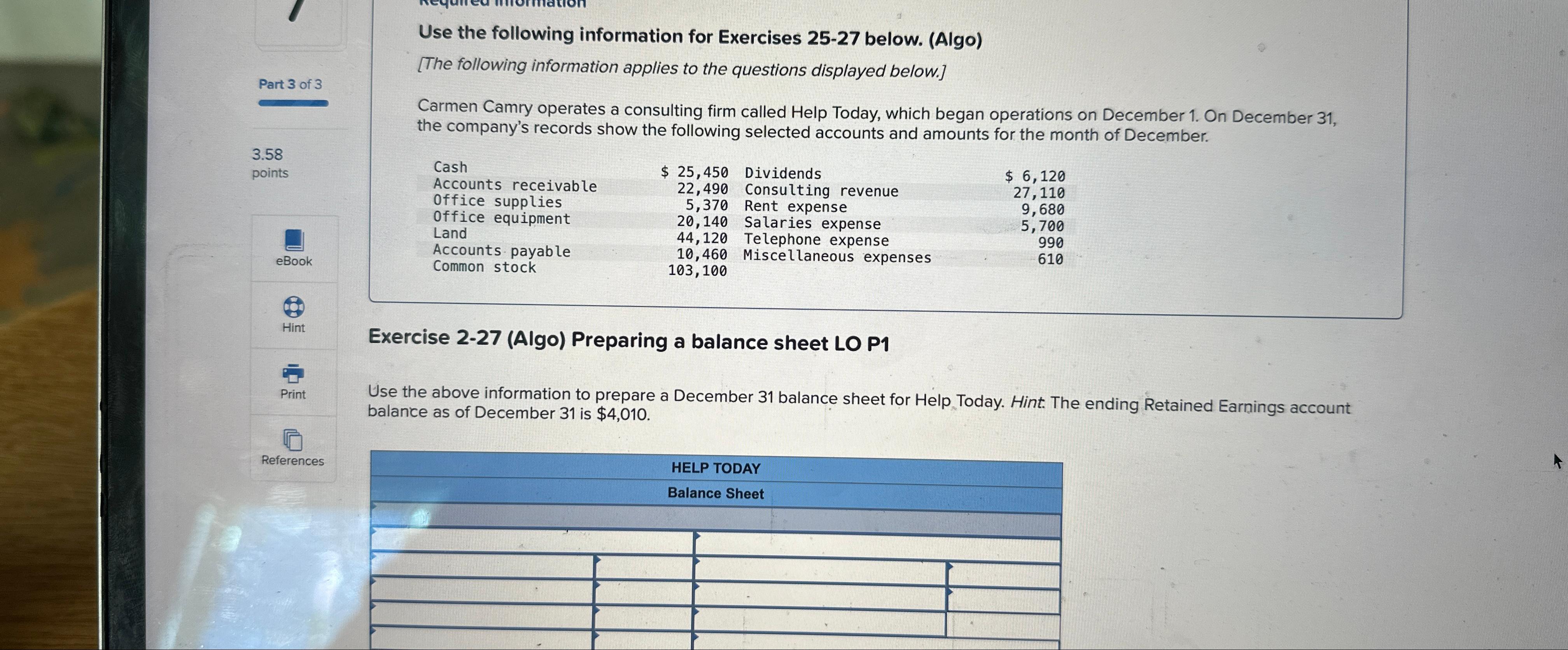 Solved Use the following information for Exercises 25-27 | Chegg.com