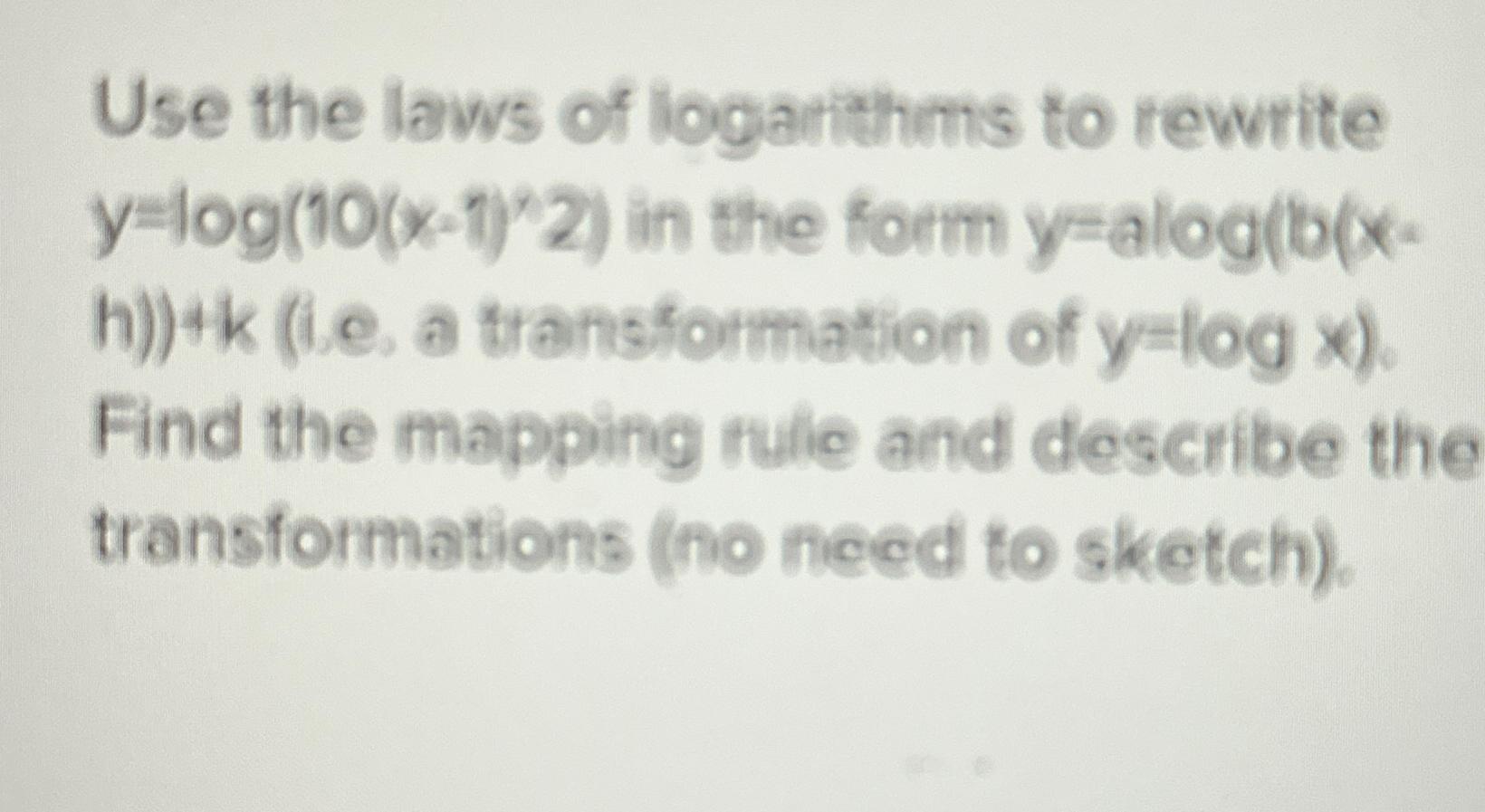 Solved Use the laws of logarithms to rewrite | Chegg.com