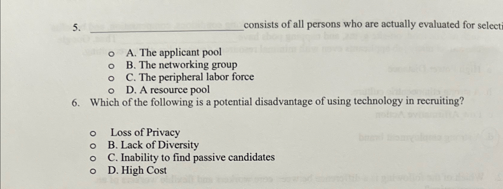 Solved Consists of all persons who are actually evaluated | Chegg.com