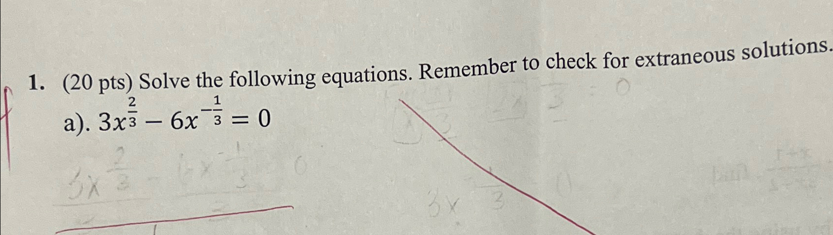 Solved Solve the following equations. Remember to check for | Chegg.com