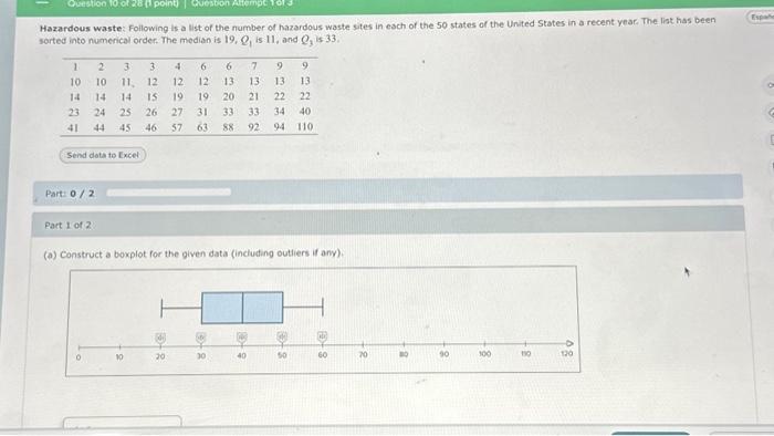 Solved (a) Find the first and third quartiles of these data. | Chegg.com