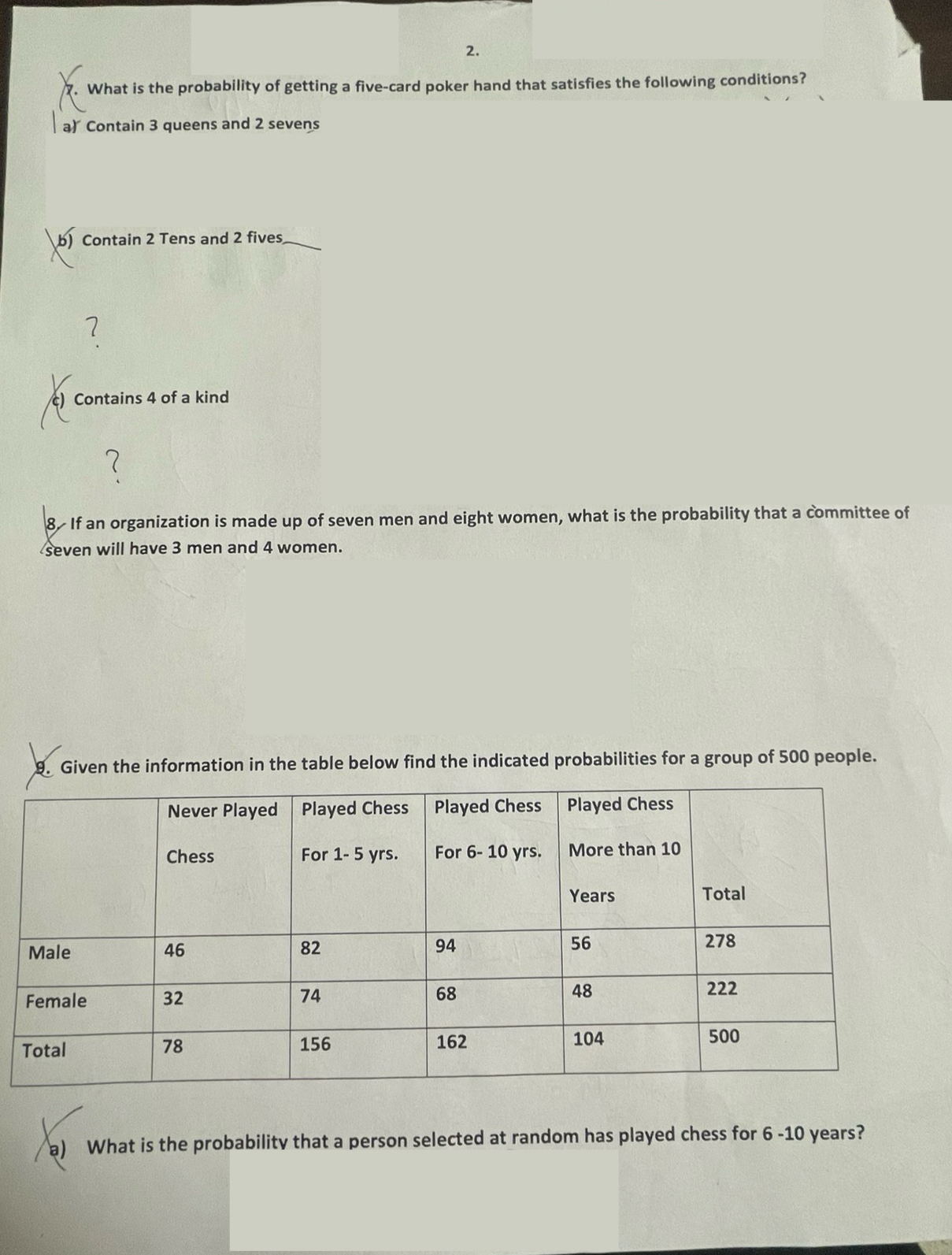 Solved What is the probability of getting a five-card poker | Chegg.com