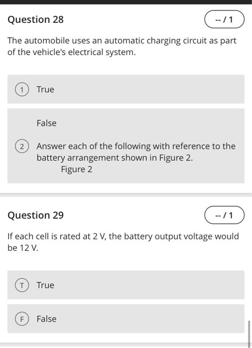 Solved Question 28 -- / 1 The automobile uses an automatic | Chegg.com