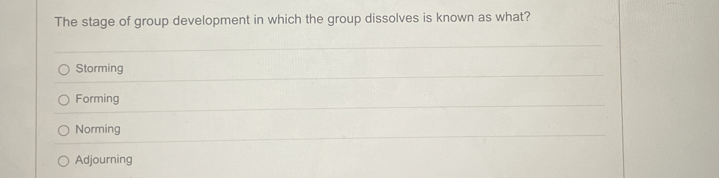 Solved The stage of group development in which the group | Chegg.com