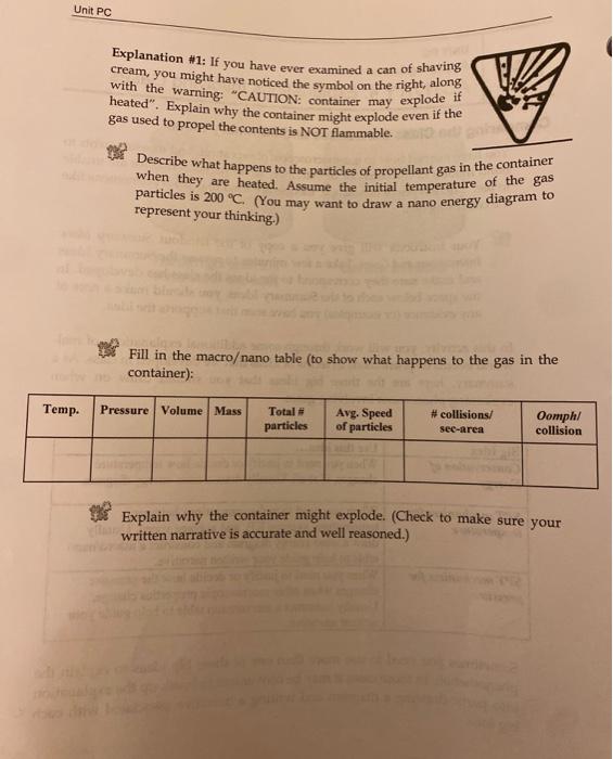 Solved heated". Explain why the container might explode even | Chegg.com