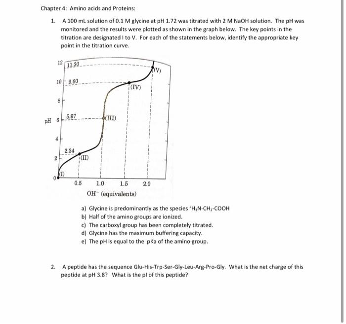 Solved biochemistry help please the answers are a) point ib) | Chegg.com