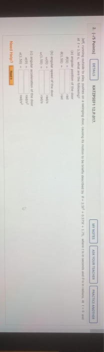 Solved 2. (-/5 Points) DETAILS KATZPSEF1 12.P.017. MY NOTES | Chegg.com Solved 2. (-/5 Points) DETAILS KATZPSEF1 12.P.017. MY NOTES | Chegg.com