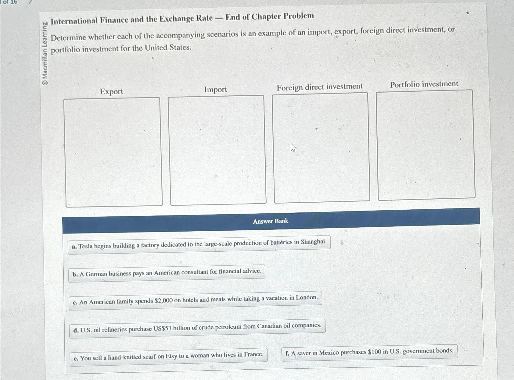 Solved International Finance and the Exchange Rate - ﻿End of | Chegg.com
