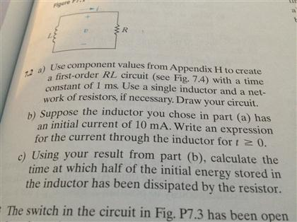 Solved Use component values from Appendix H to create a | Chegg.com