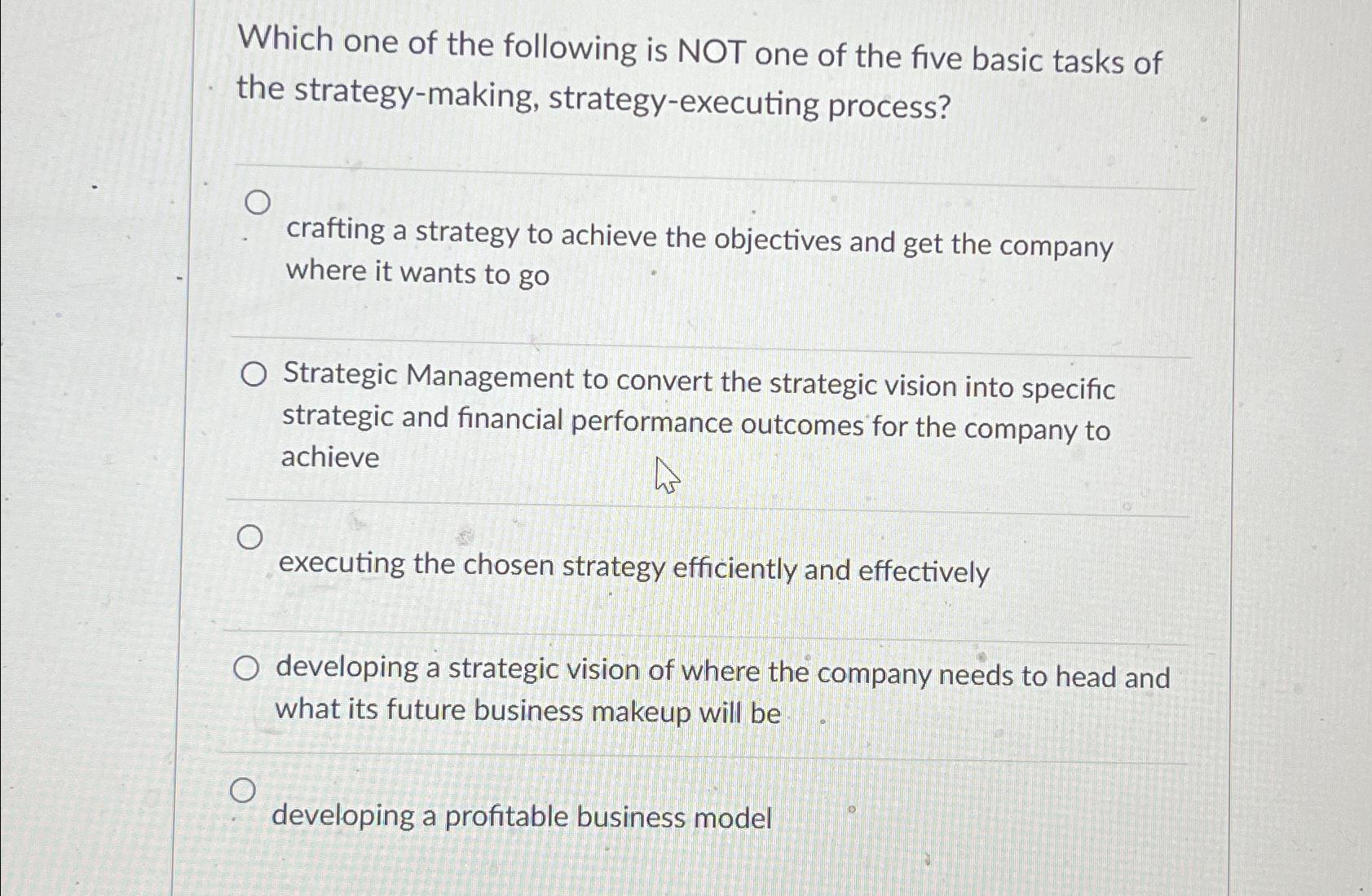 Solved Which one of the following is NOT one of the five | Chegg.com