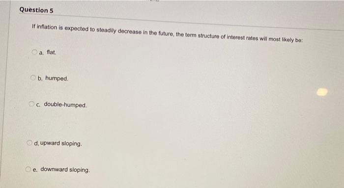 Solved If Inflation Is Expected To Steadily Decrease In The Chegg