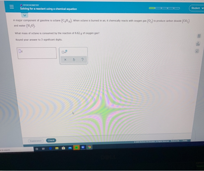 Solved O Stoichometry Solving For A Reactant Using A 8754