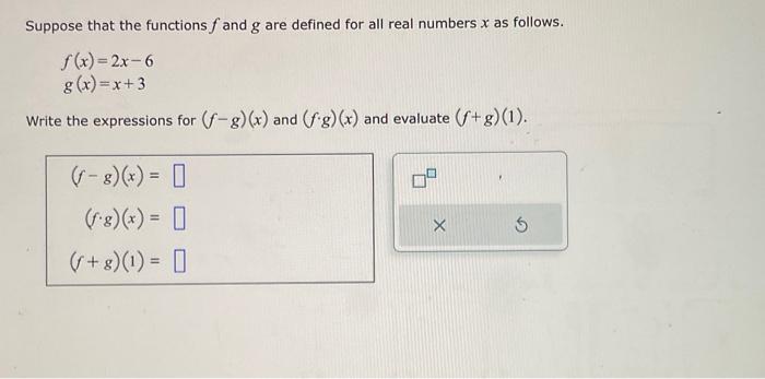 [solved] Suppose That The Functions F And G Are Defined Fo