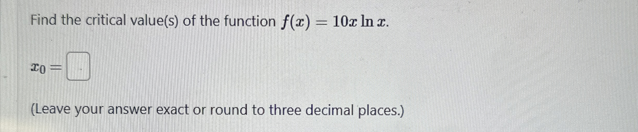 Solved Find the critical value(s) ﻿of the function | Chegg.com