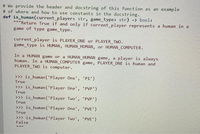 Solved # We provide the header and docstring of this | Chegg.com