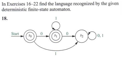 Solved In Exercises 16-22 find the language recognized by | Chegg.com