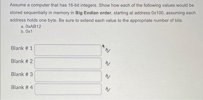 Solved Assume a computer that has 16-bit integers. Show how | Chegg.com