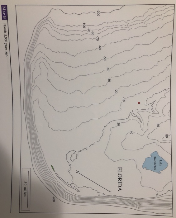 9. Using Maps A through D. draw the shoreline of | Chegg.com
