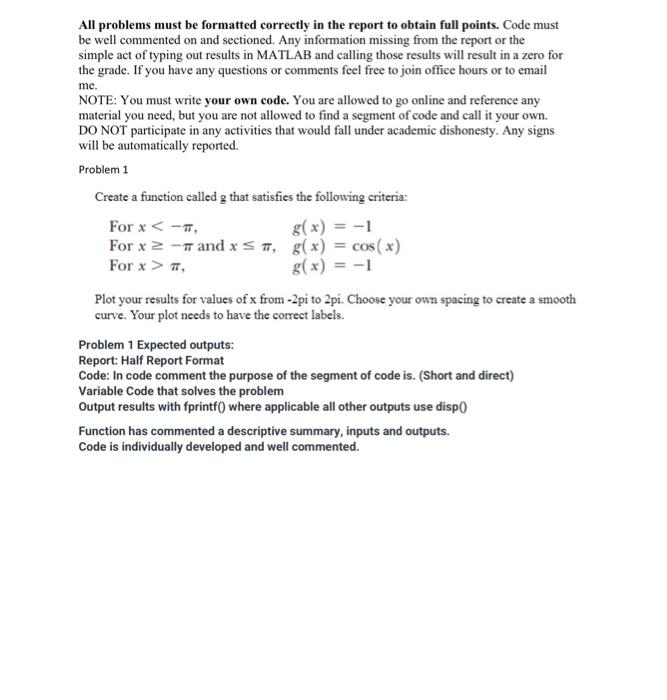 All problems must be formatted correctly in the | Chegg.com