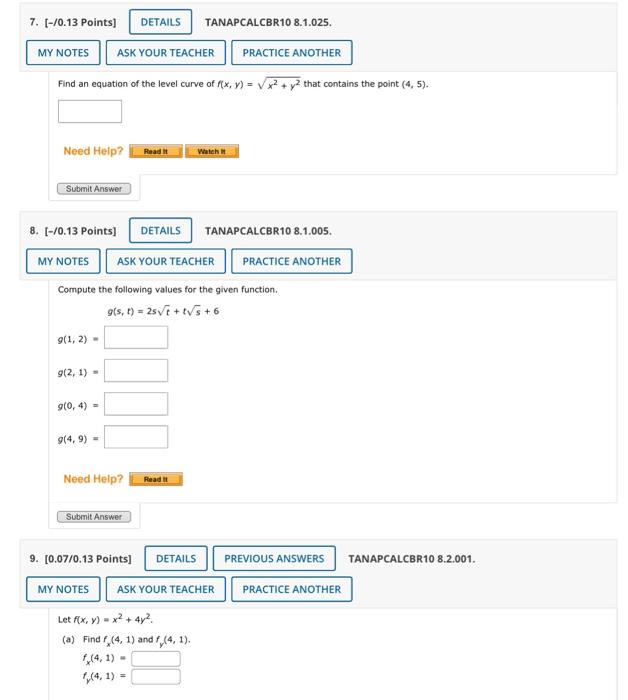 Solved Find an equation of the level curve of f(x,y)=x2+y2 | Chegg.com