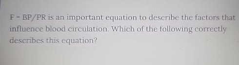Solved F=BPPR ﻿is an important equation to describe the | Chegg.com