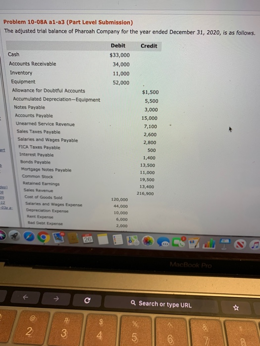 Solved Problem 10-08A al-a3 (Part Level Submission) The | Chegg.com