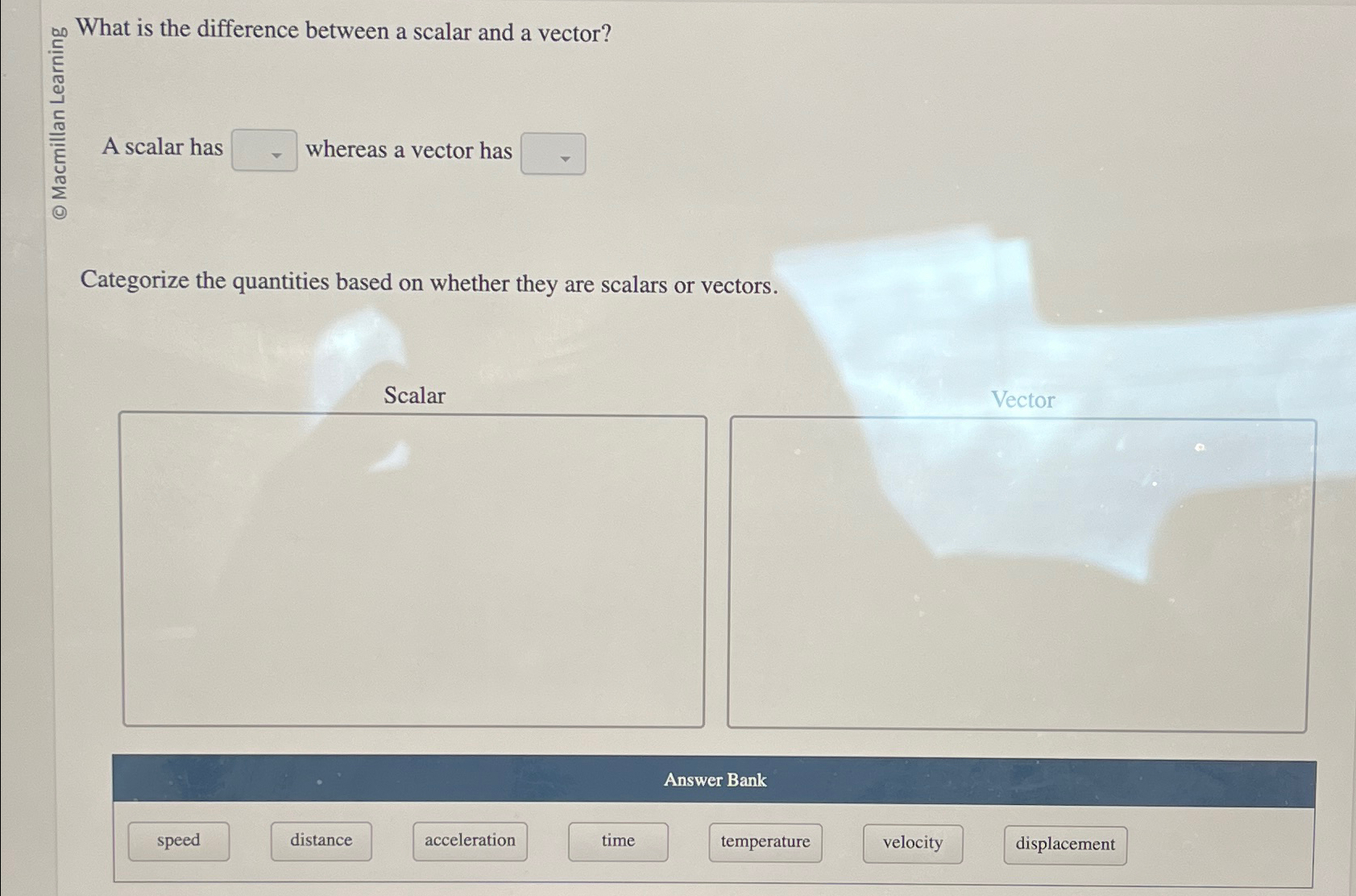 Solved What is the difference between a scalar and a | Chegg.com