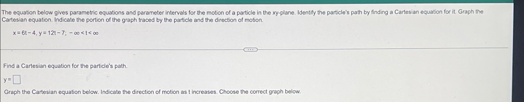 Solved The equation below gives parametric equations and | Chegg.com