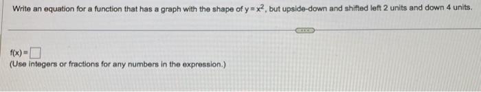 Solved Write an equation for a function that has a graph | Chegg.com