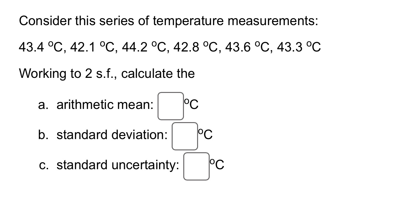 Solved Consider this series of temperature | Chegg.com