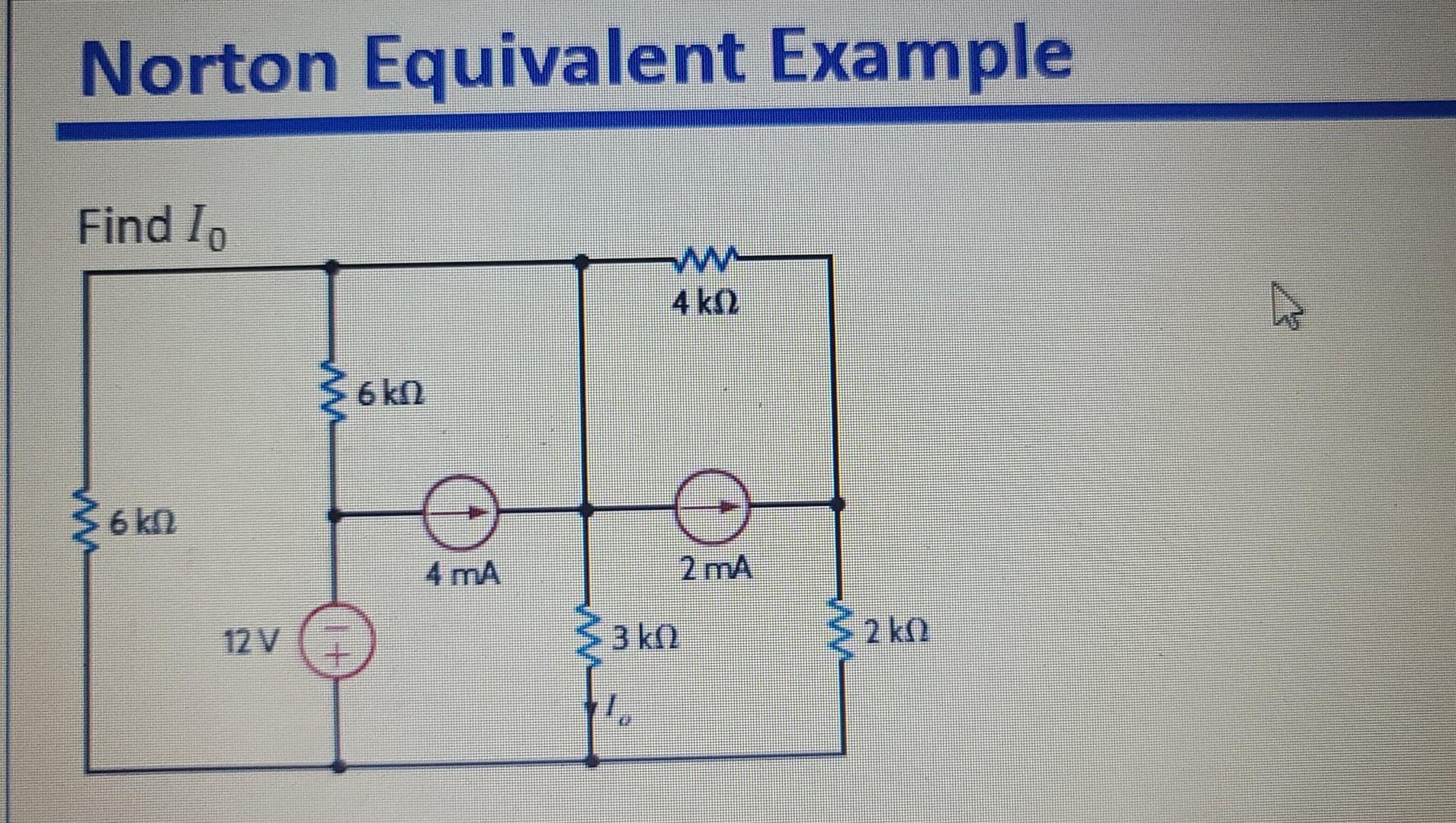 Solved Norton Equivalent Example | Chegg.com