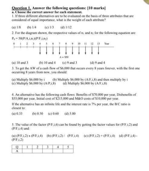 Solved Question 1. Answer the following questions: [10 | Chegg.com