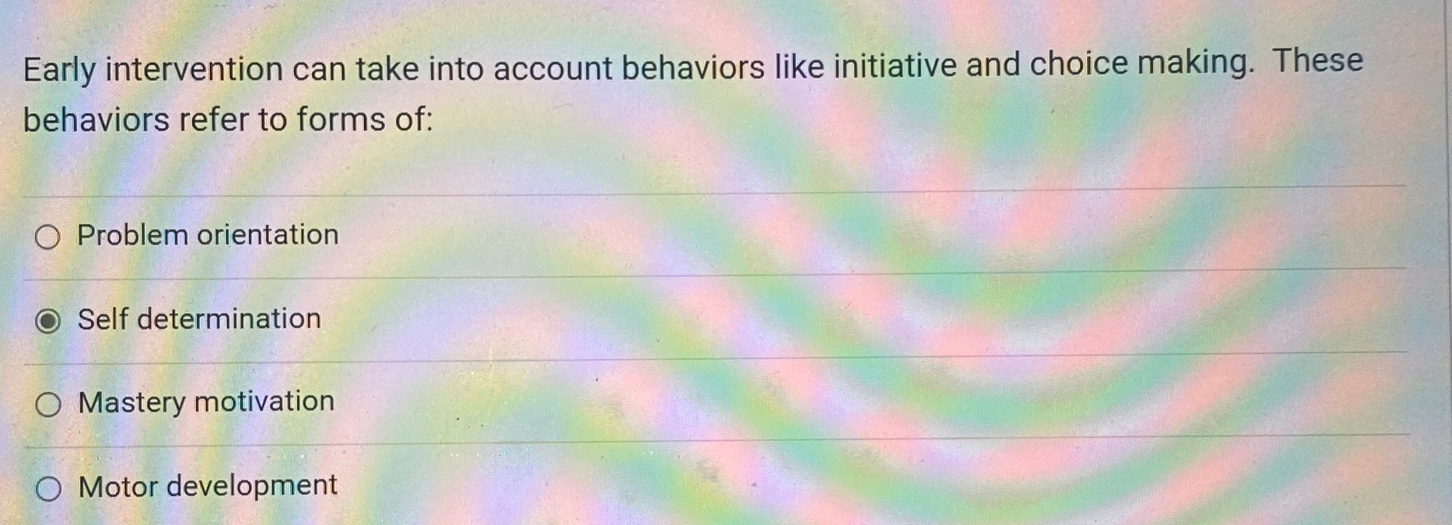 Solved Early intervention can take into account behaviors | Chegg.com