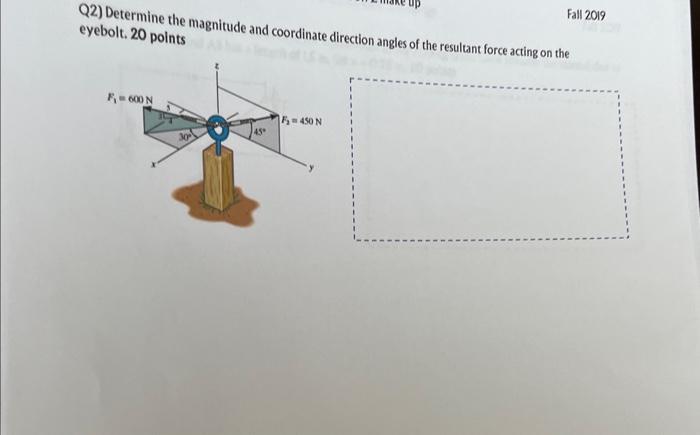Solved Q2 Determine The Magnitude And Coordinate Direction