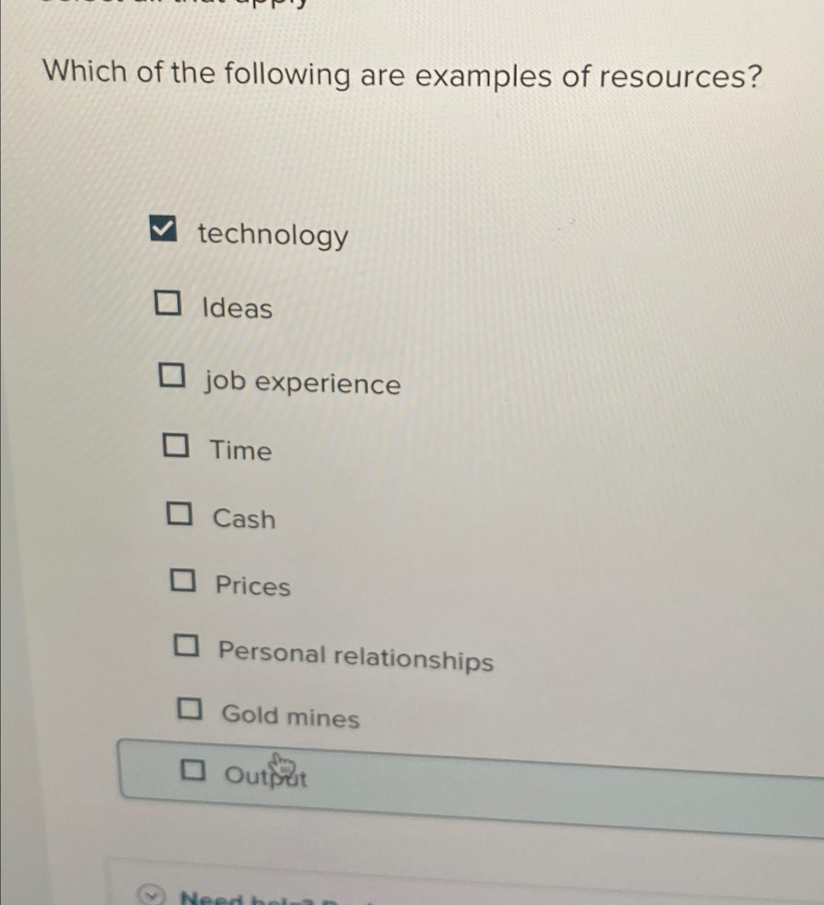 Solved Which of the following are examples of | Chegg.com
