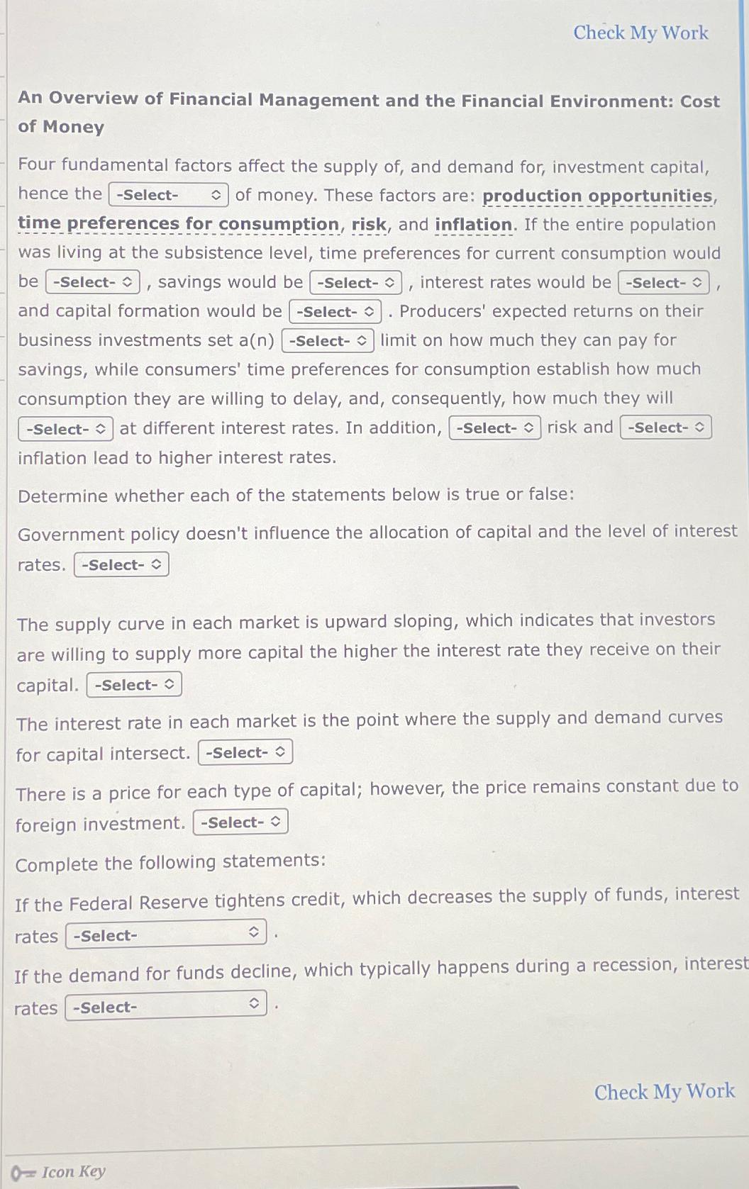Solved Check My WorkAn Overview of Financial Management and | Chegg.com