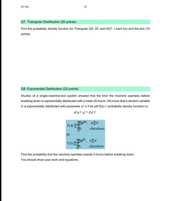 Solved Find the probability density function for Triangular | Chegg.com