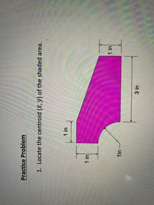 Solved Practice Problem 1. Locate the centroid (x,y) of the | Chegg.com