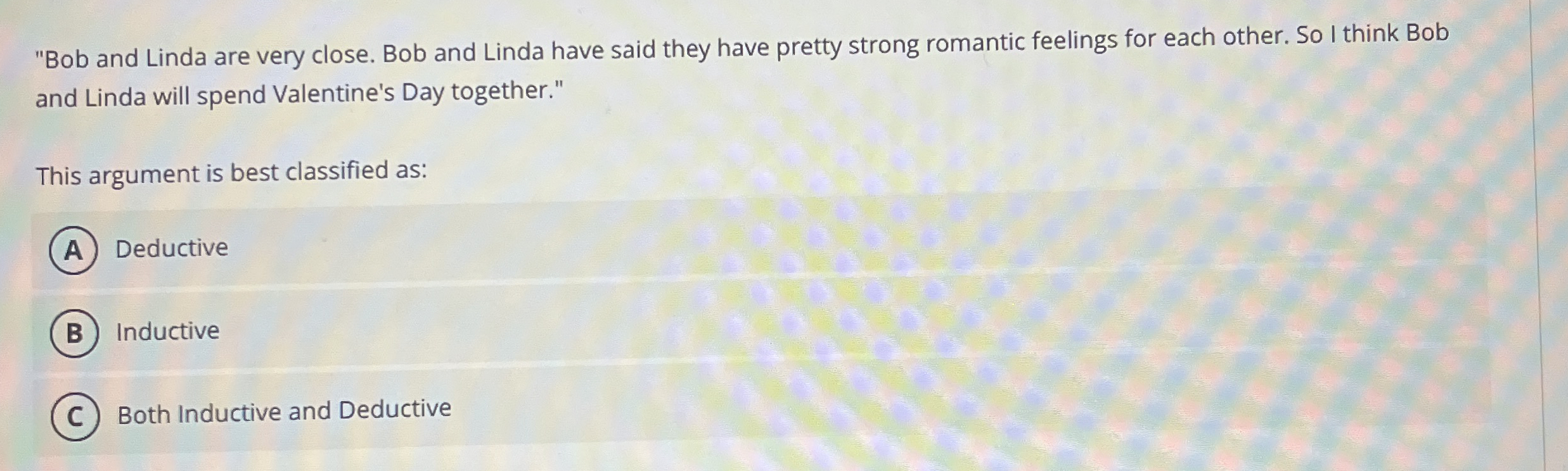 [Solved]: "Bob and Linda are very close. Bob and Linda h