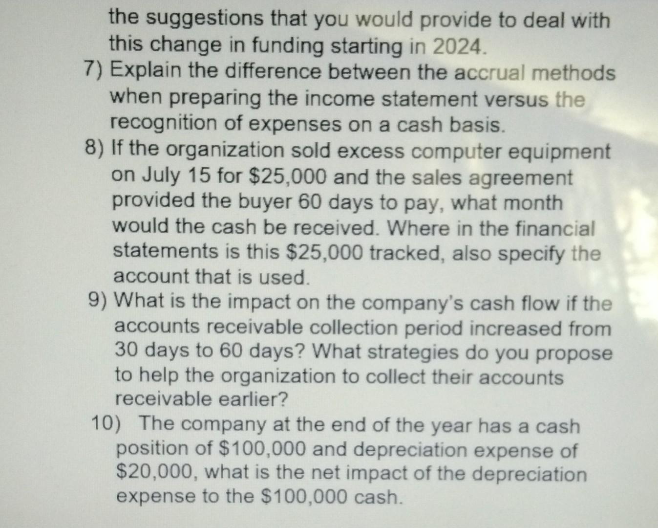 Solved Case Study #2 - Budgeting for the Not For Profit | Chegg.com