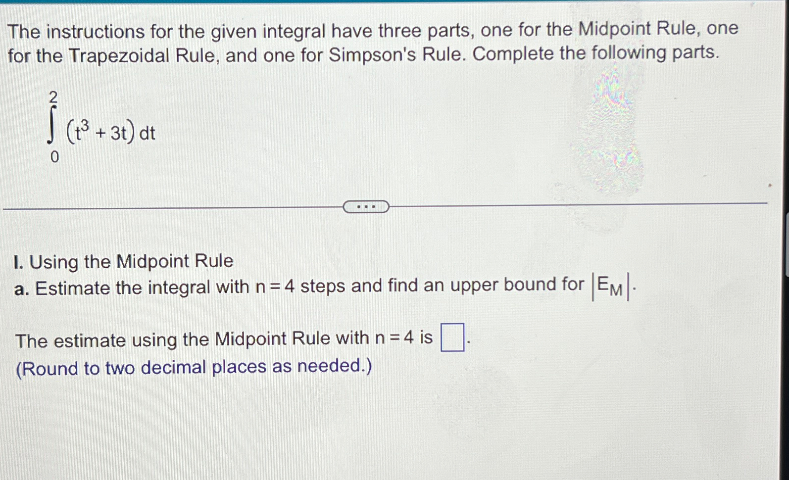 Solved The instructions for the given integral have three | Chegg.com